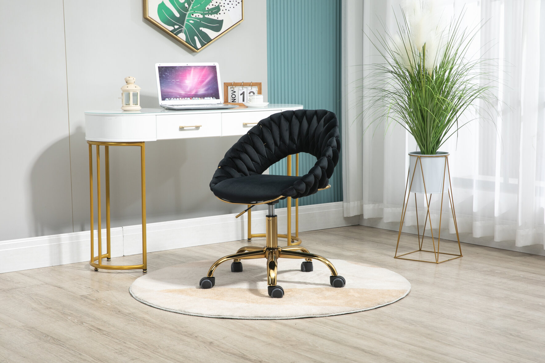 Office Chair, Desk Chair with Wheels and Adjustable Swivel, Computer ...
