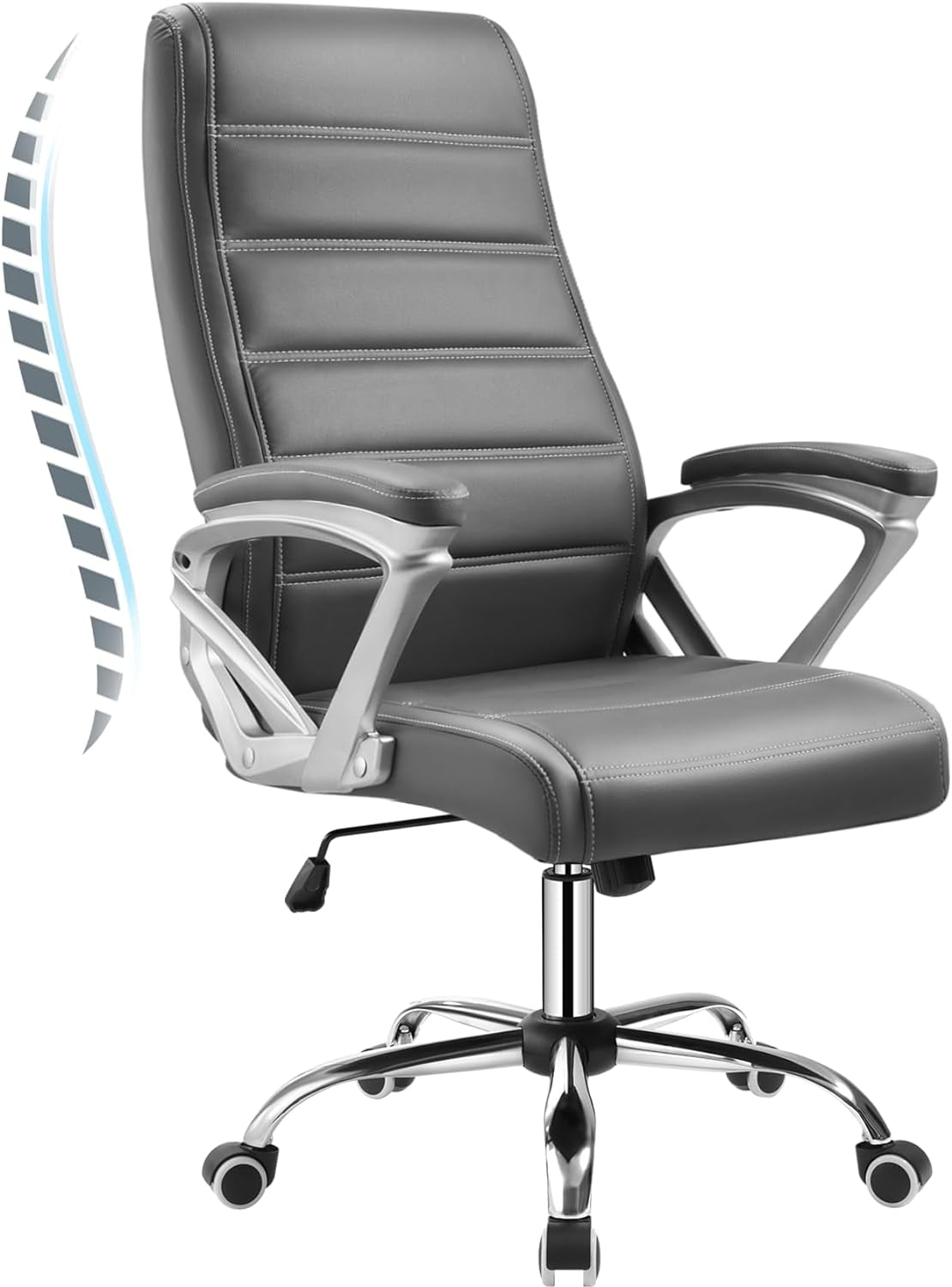 Office Chair, Ergonomic Computer Chair, High Back Executive Chair with ...