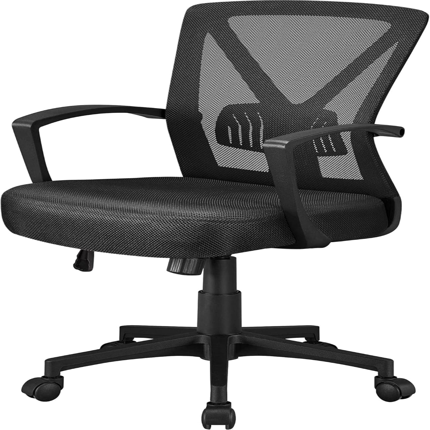 Office Chair Ergonomic Desk Chair with Adjustable Lumbar Support Mid ...