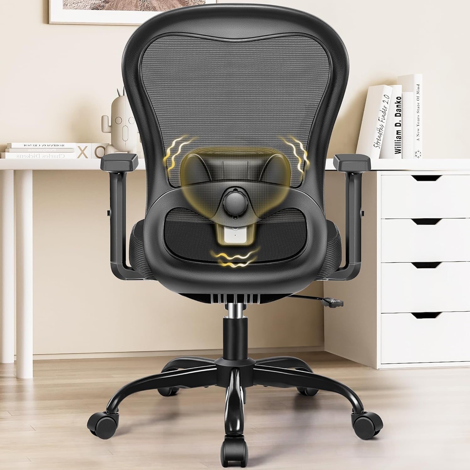 Office Chair Ergonomic Home Desk Chair, Comfy Computer Desk Chair with ...