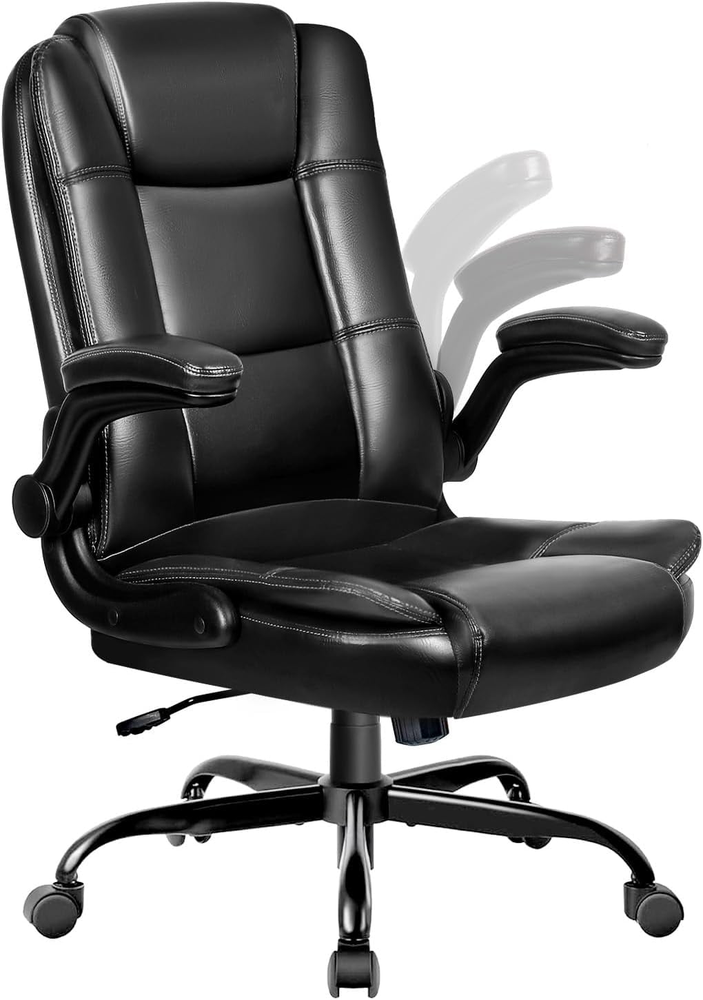 Office Chair - Ergonomic Leather Office Chair Computer Desk Chair ...
