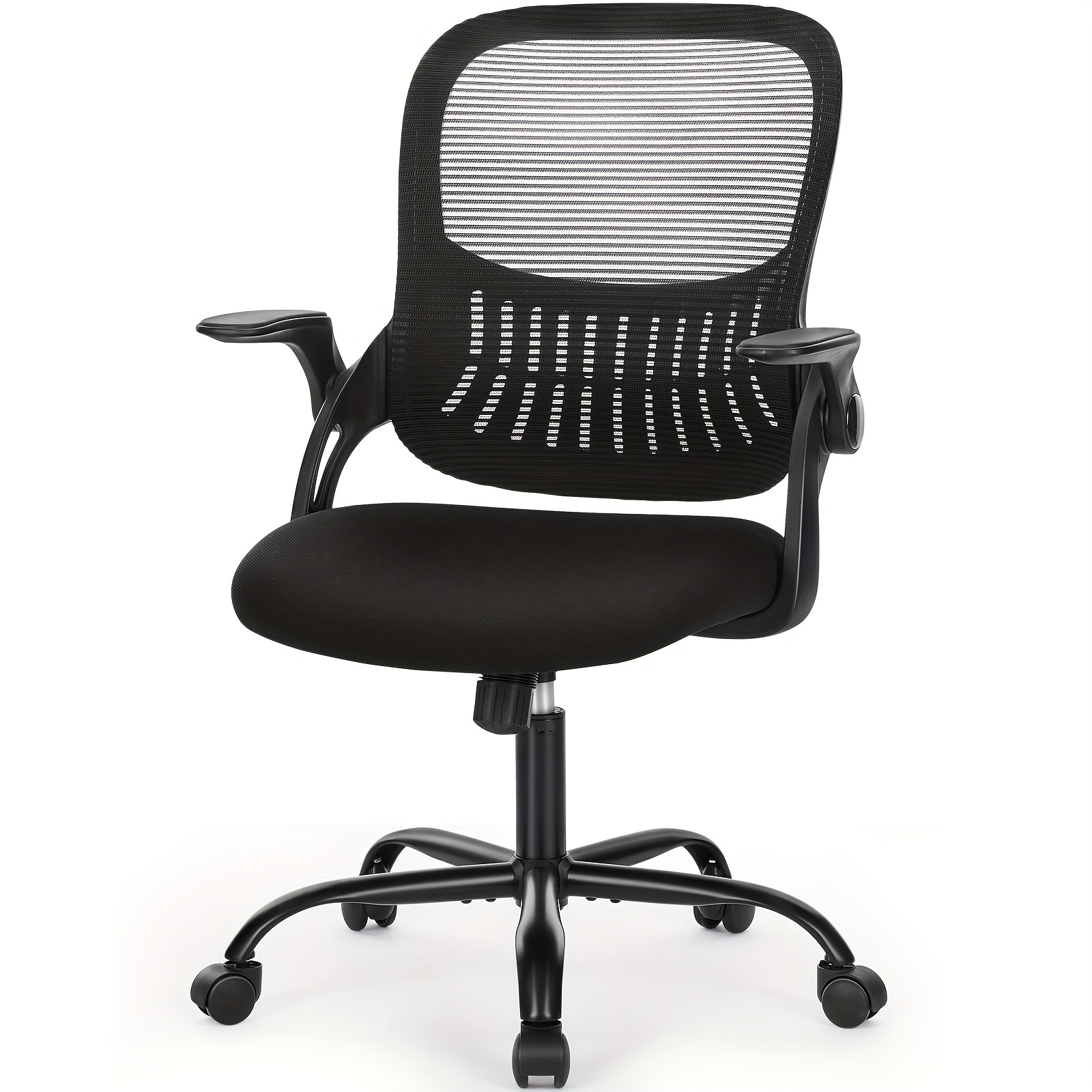 Office Chair, Ergonomic Mid Back Desk Chair, Mesh Computer Chair With ...