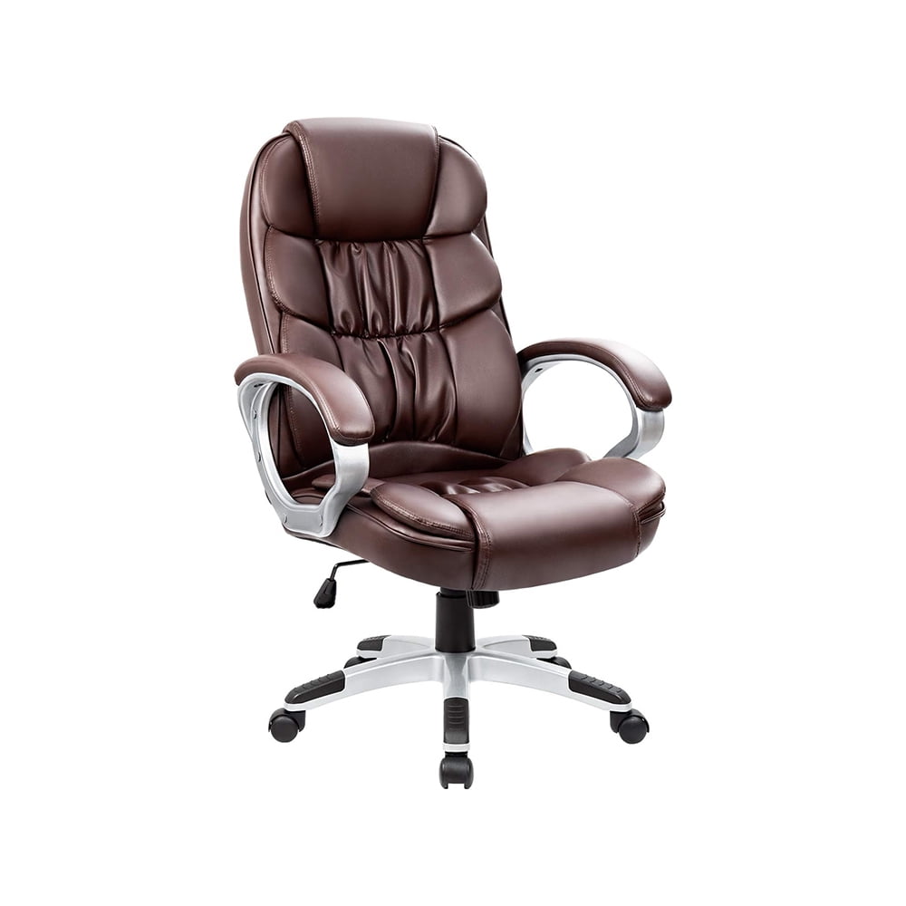 Office Chair High Back Computer Desk Chair, PU Leather Adjustable ...