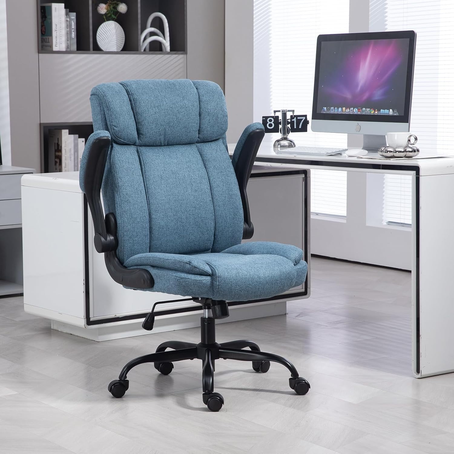 Office Chair High Back Ergonomic Executive Chair Comfortable Fabric ...