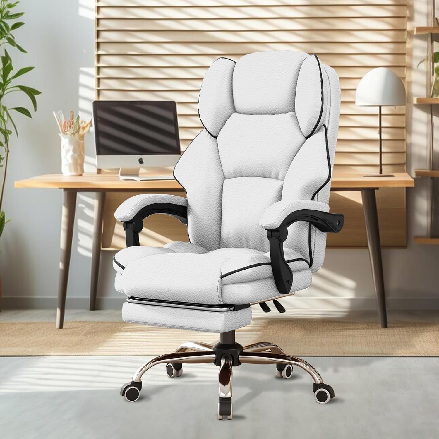Office Chair High Back Executive Desk Chair Computer Gaming Chair with ...