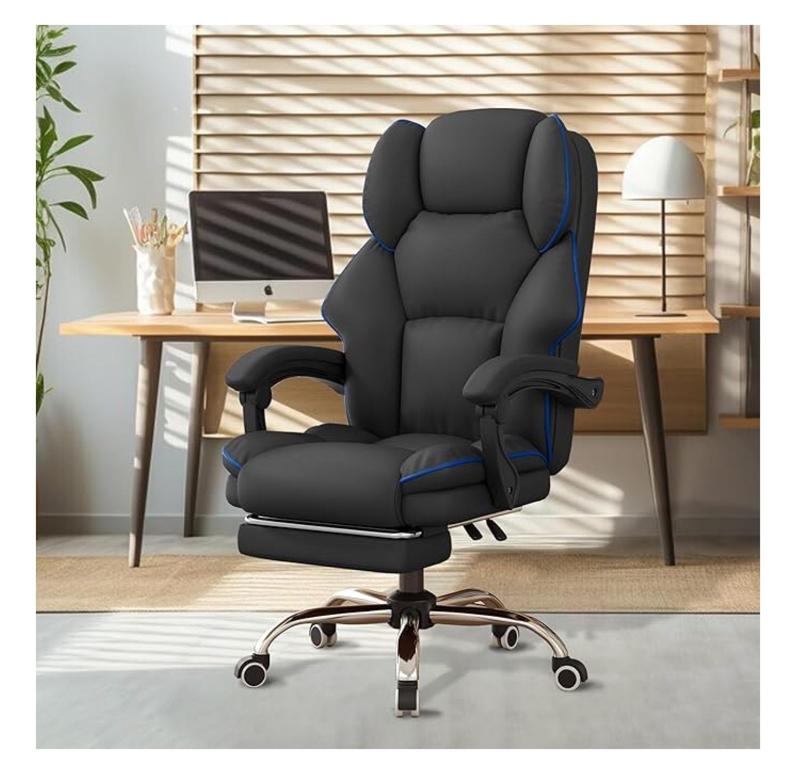Office Chair High Back Executive Desk Chair Computer Gaming Chair with ...