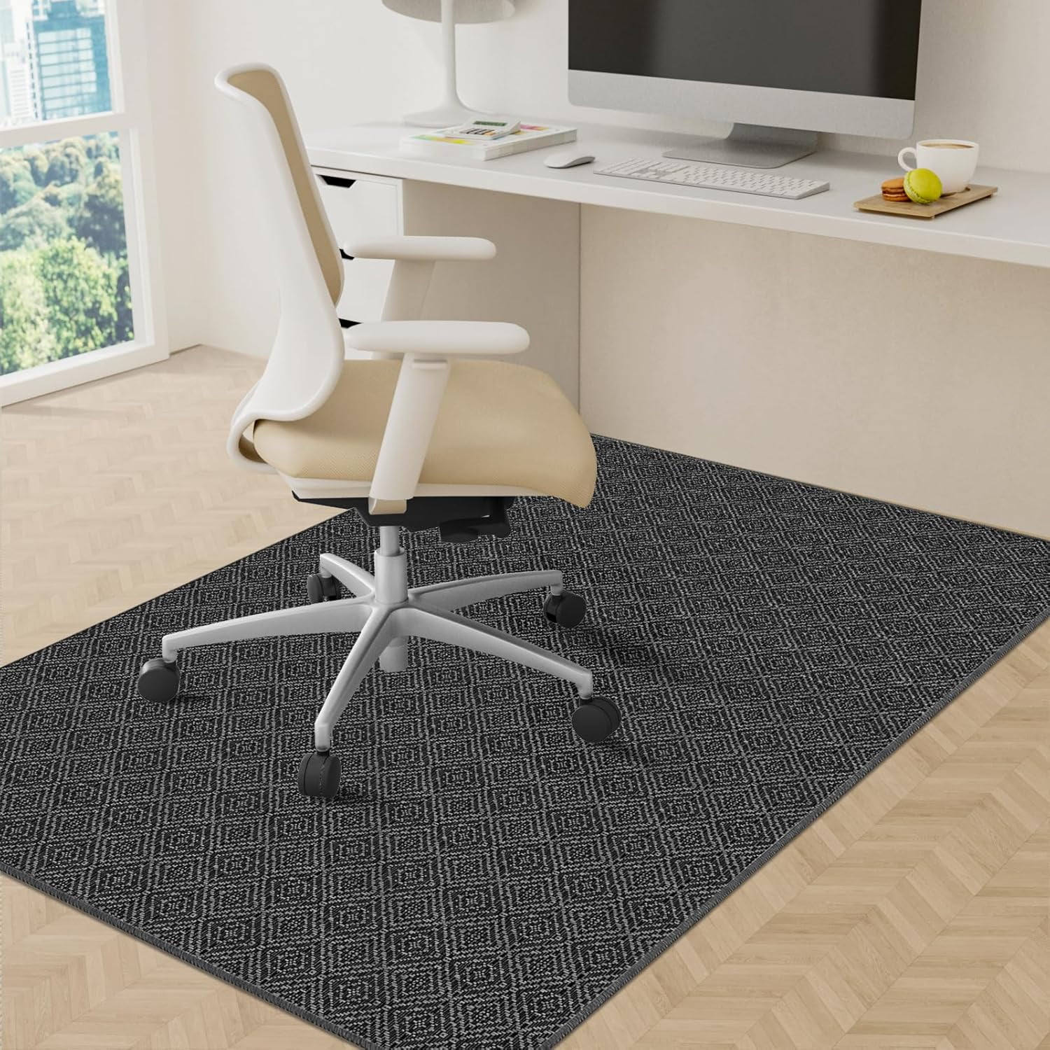 Office Chair Mat, 45x53in Heavy Duty Hardwood Tile Floor Protector ...