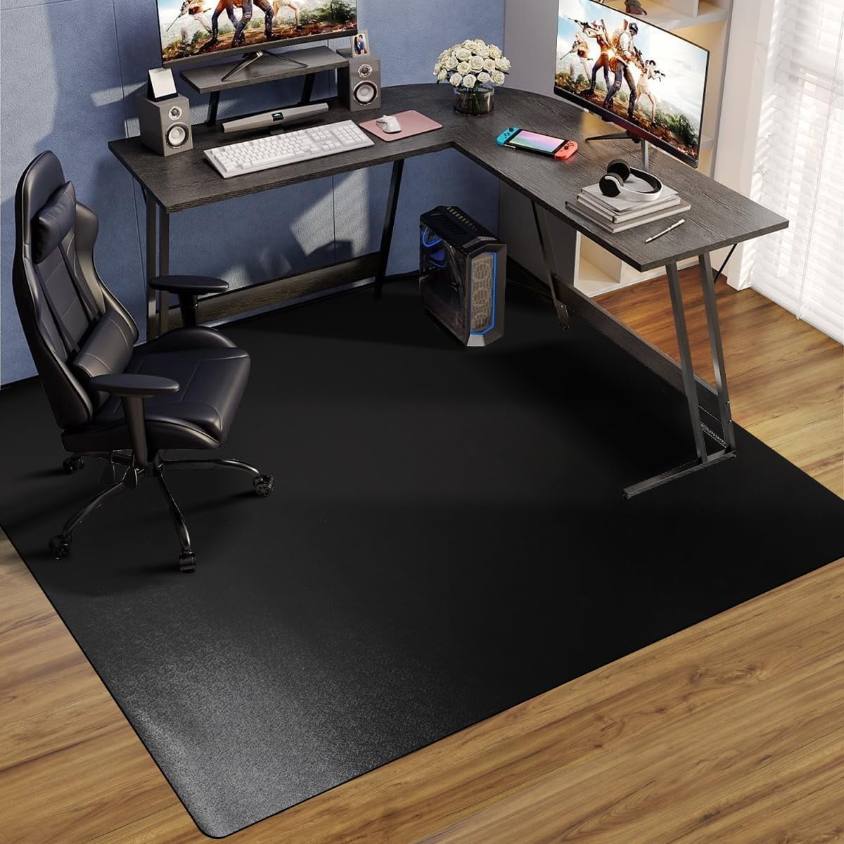 Office Chair Mat for Hard Floors, 48"x60" Anti-Slip Waterproof Floor ...