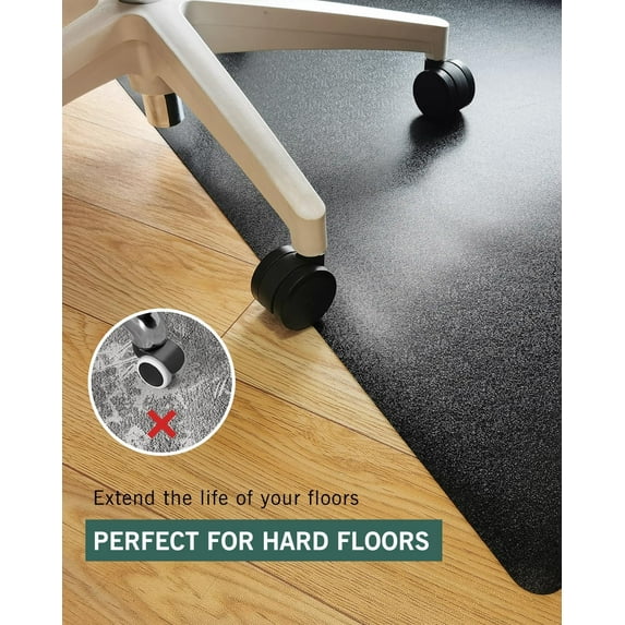 Office Chair Mat for Hard Floors, 48"x60" Anti-Slip Waterproof Floor ...
