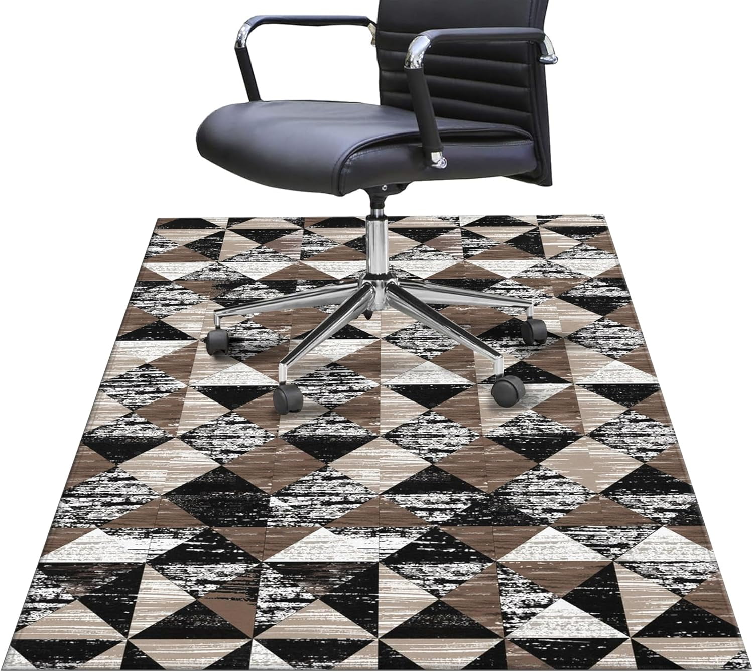 Office Chair Mat for Hardwood Floor, 36”x48” Geometry Under Desk Chair ...