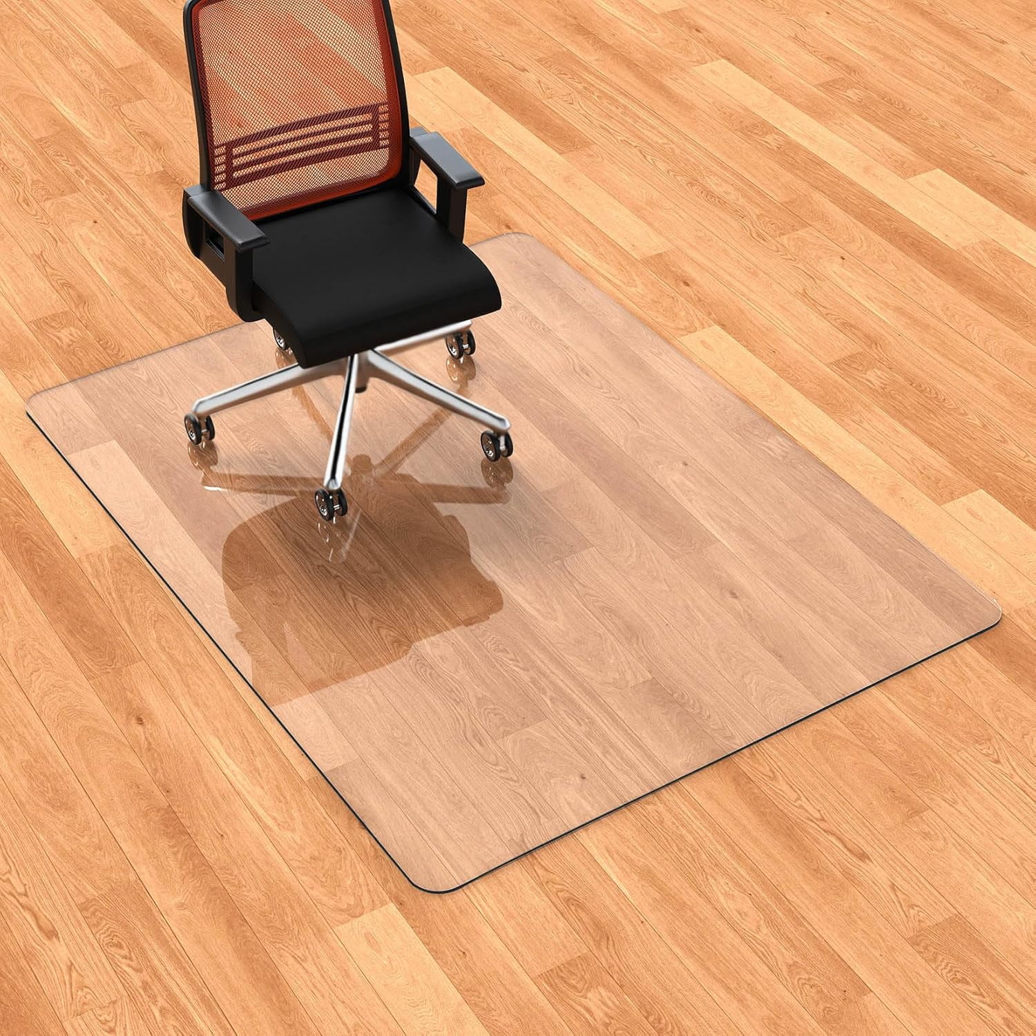 Office Chair Mat for Hardwood Floor, 46" x 60" Crystal Clear Chair Mats ...
