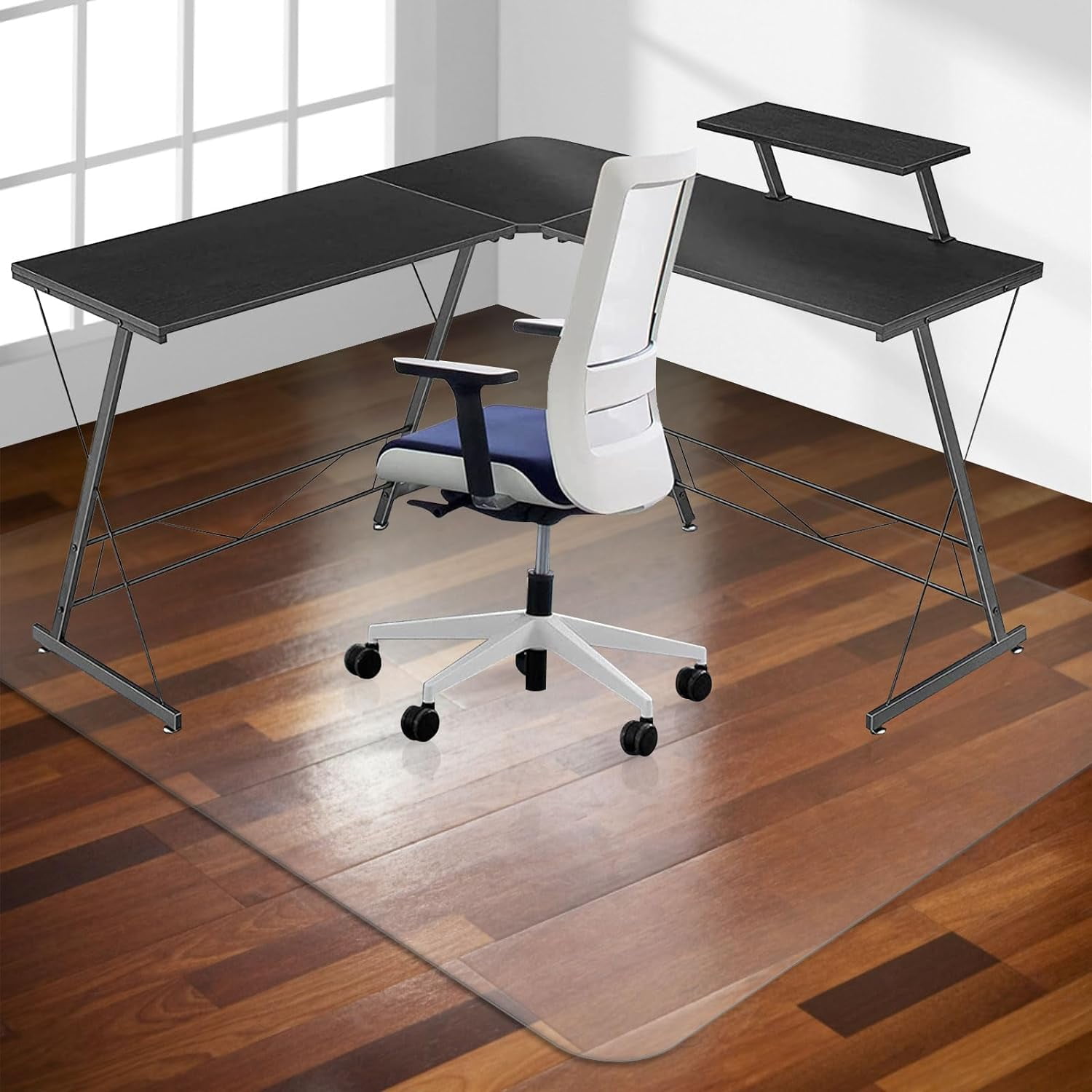 Office Chair Mat for Hardwood Floor, 63"x51" Clear Office Home Floor ...