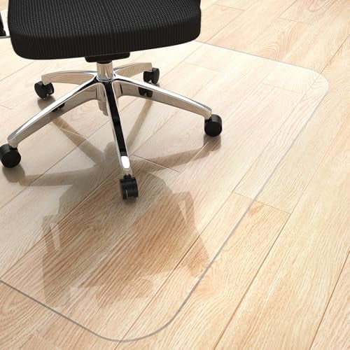 Office Chair Mat for Hardwood Floor, Clear Computer Desk Chair Mat, PVC ...