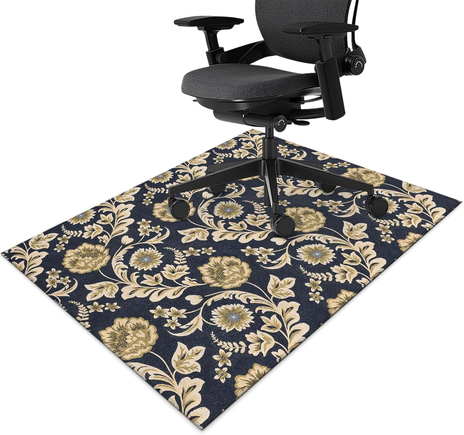Office Chair Mat for Hardwood Floor Floral 36"x48" Computer Gaming ...
