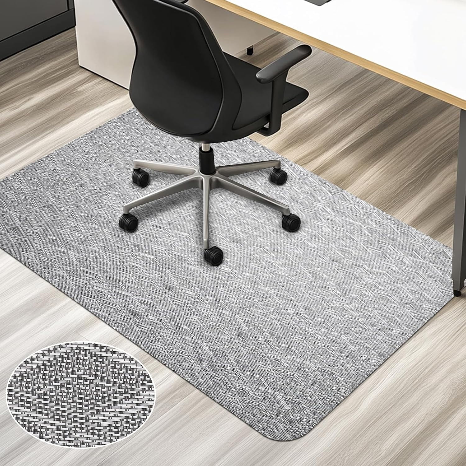 Office Chair Mat for Hardwood Floor & Tile Floor, 53" x 45"Heavy Duty ...