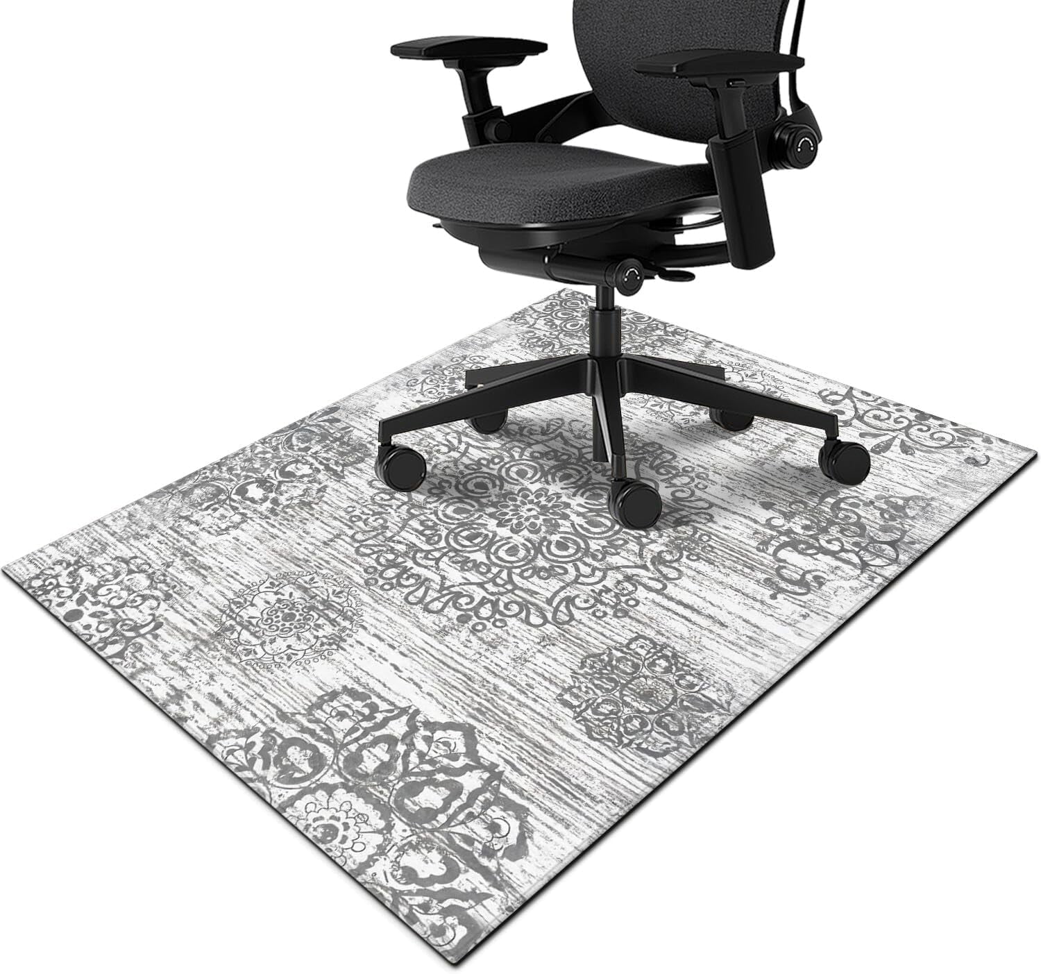 Office Chair Mat for Hardwood & Tile Floor 36"x48",Boho Distressed ...