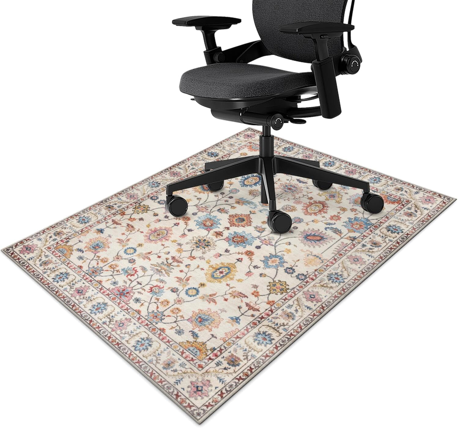 Office Chair Mat for Hardwood & Tile Floor 36"x48",Boho Vintage ...