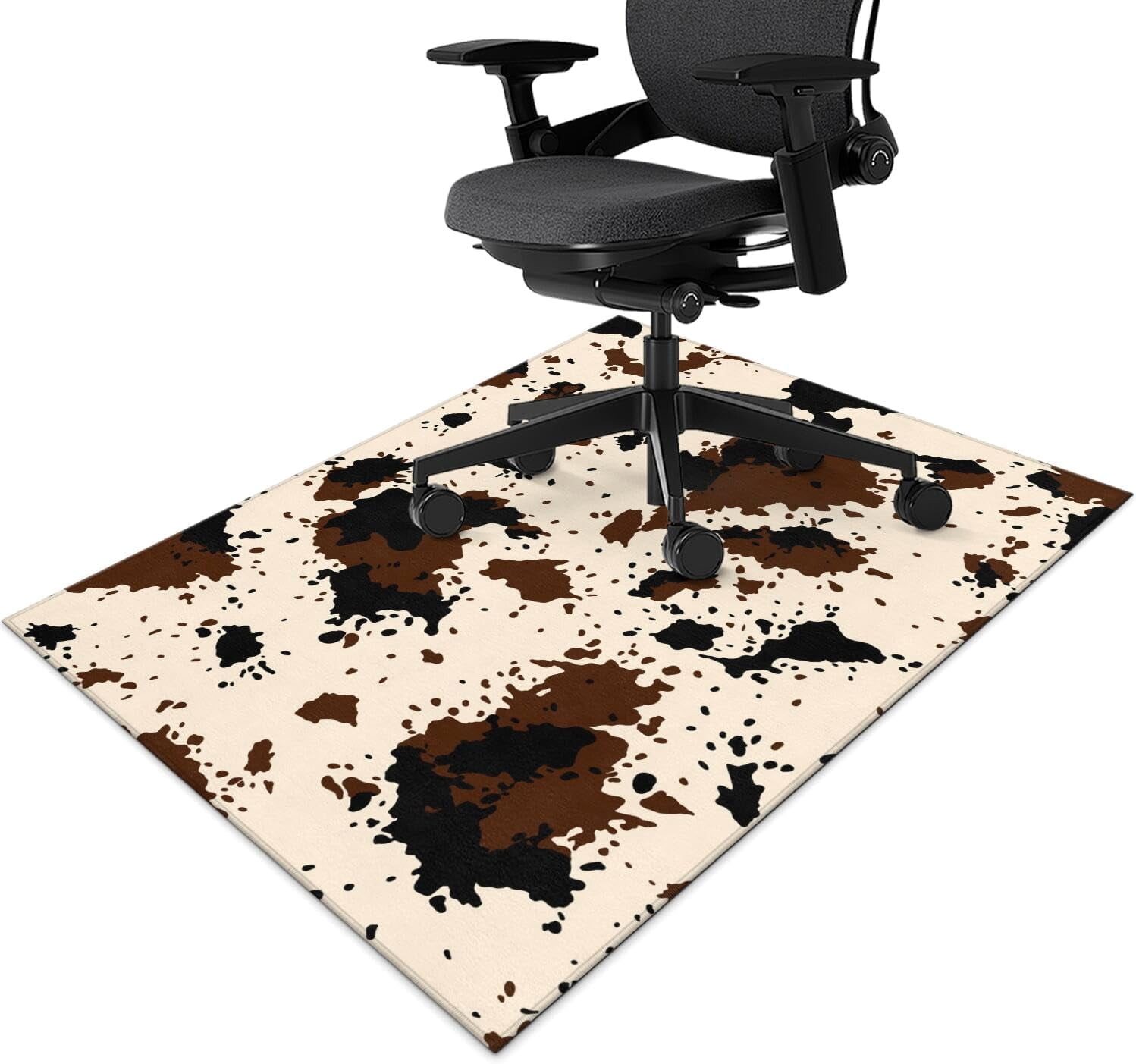 Office Chair Mat for Hardwood & Tile Floor 36"x48",Cow Print Computer ...
