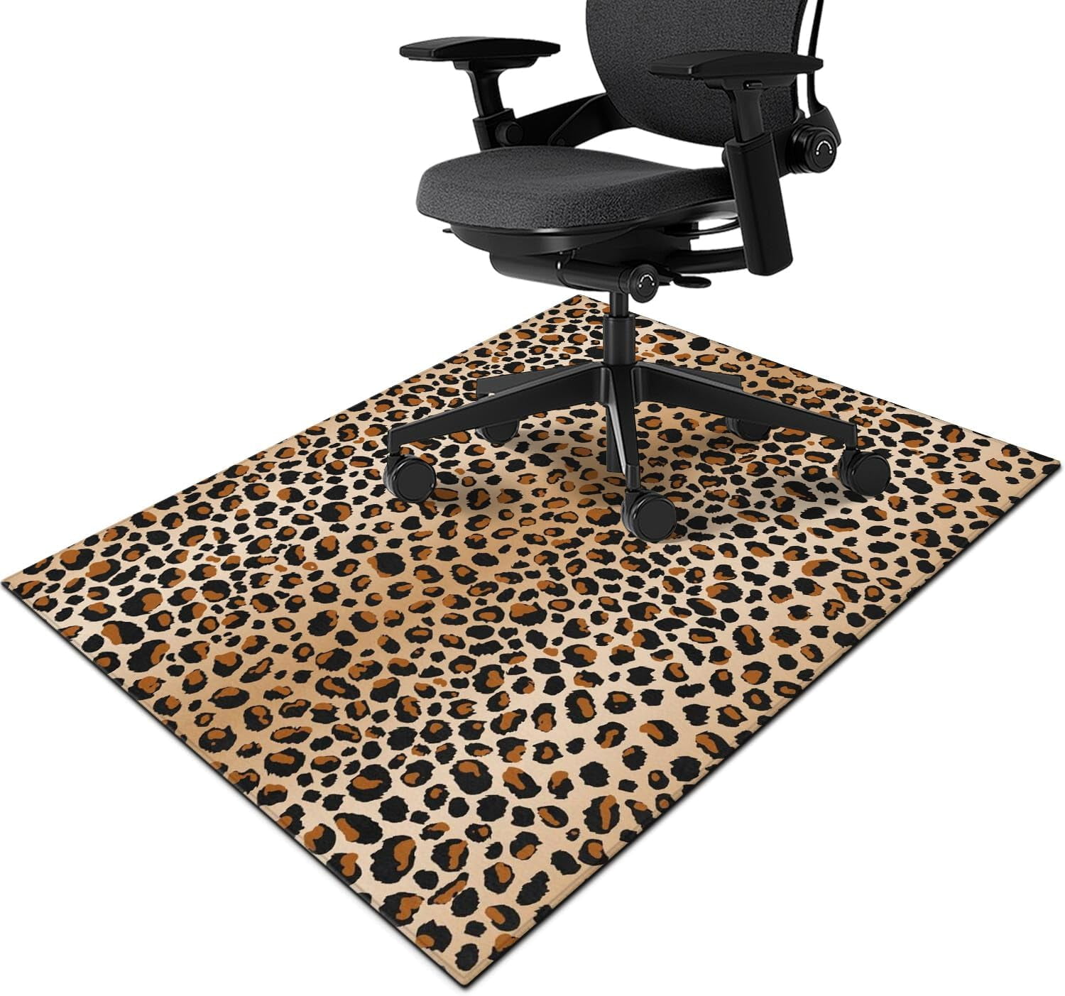 Office Chair Mat for Hardwood & Tile Floor 36"x48", Leopard Cheetah ...