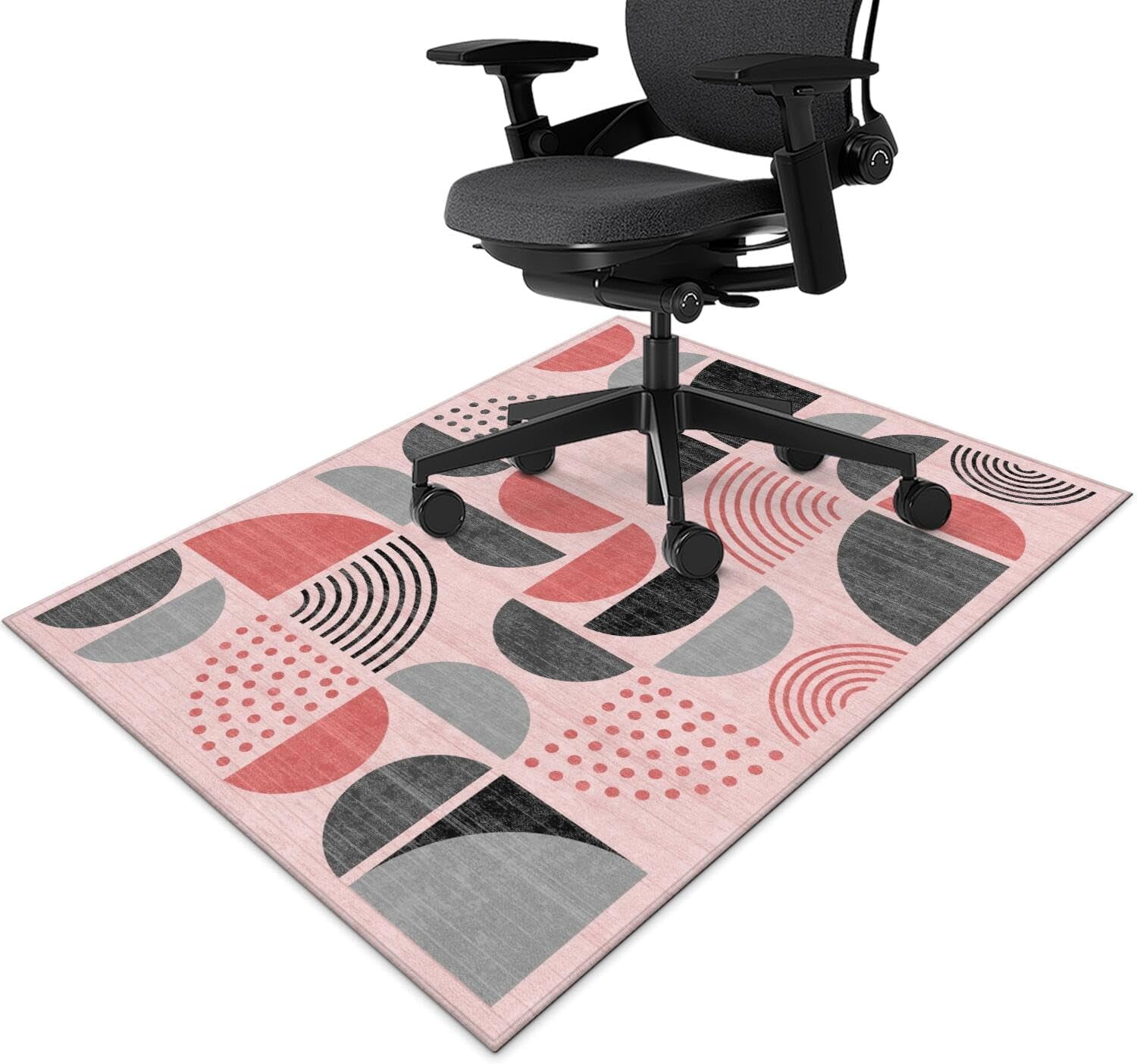 Office Chair Mat for Hardwood & Tile Floor 36"x48",Modern Boho Abstract ...