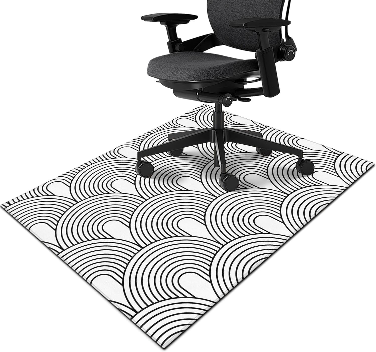 Office Chair Mat for Hardwood & Tile Floor 48"x36",Boho Rainbow ...