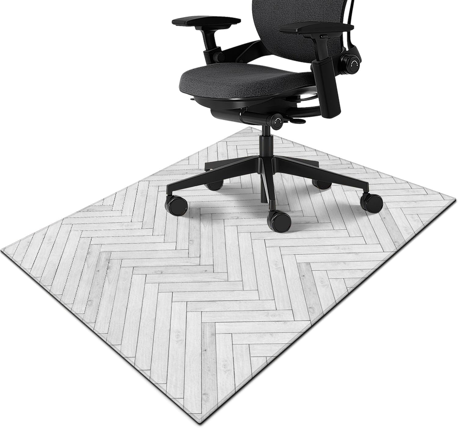 Office Chair Mat for Hardwood & Tile Floor 48"x36",Boho Wood Computer ...