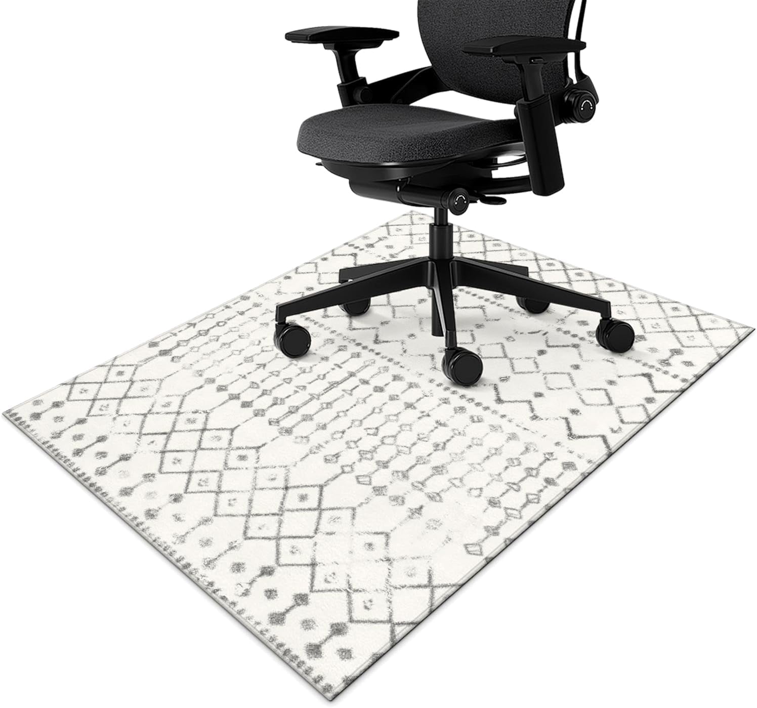 Office Chair Mat for Hardwood & Tile Floor,Boho Moroccan 60"x48 ...