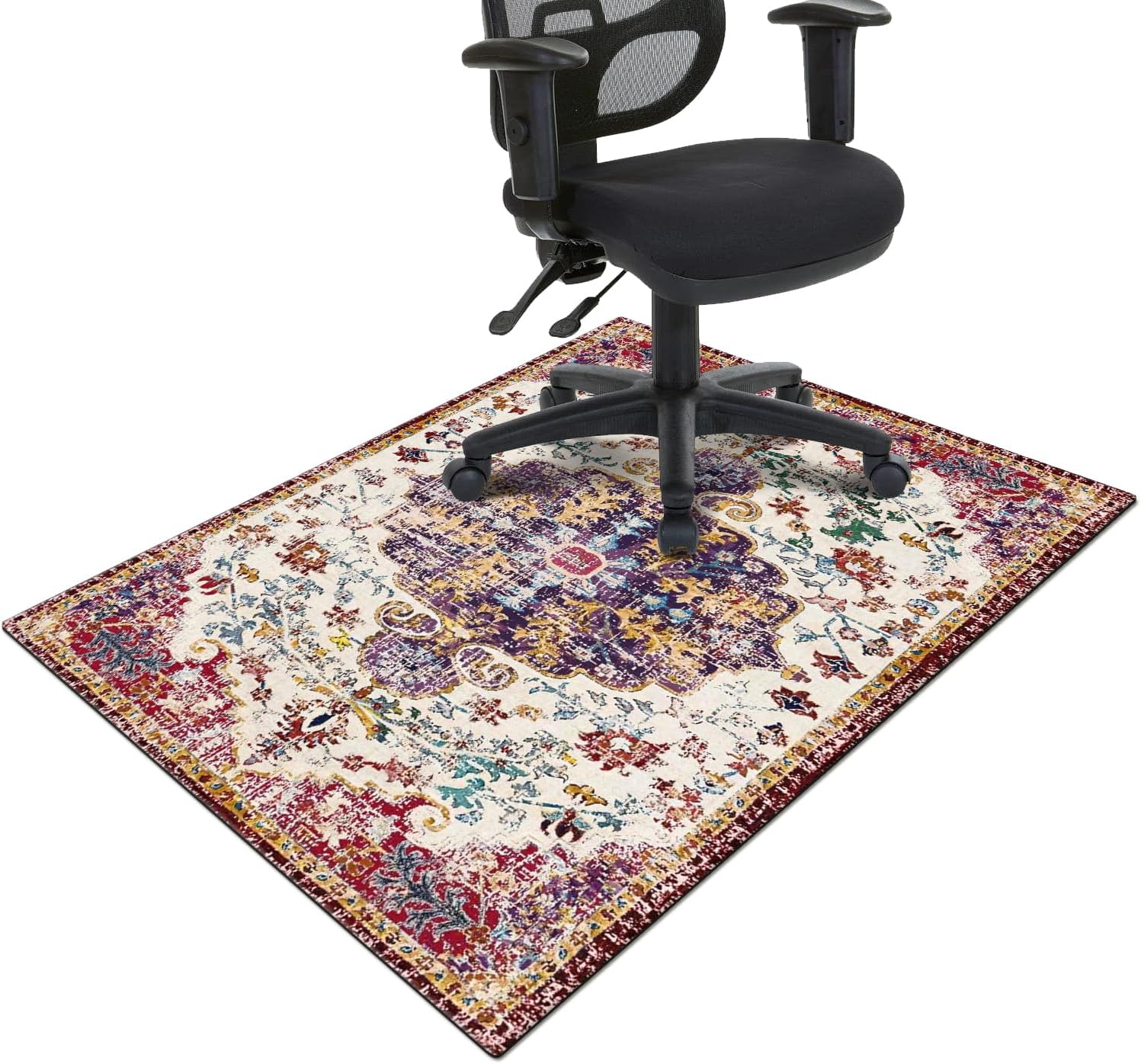 Office Chair Mat for Hardwood & Tile Floor,Boho Vintage 36"x48 ...