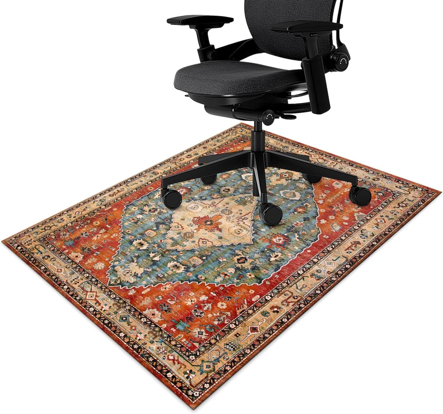 Office Chair Mat for Hardwood & Tile Floor,Boho Vintage Tribal 60"x48 ...