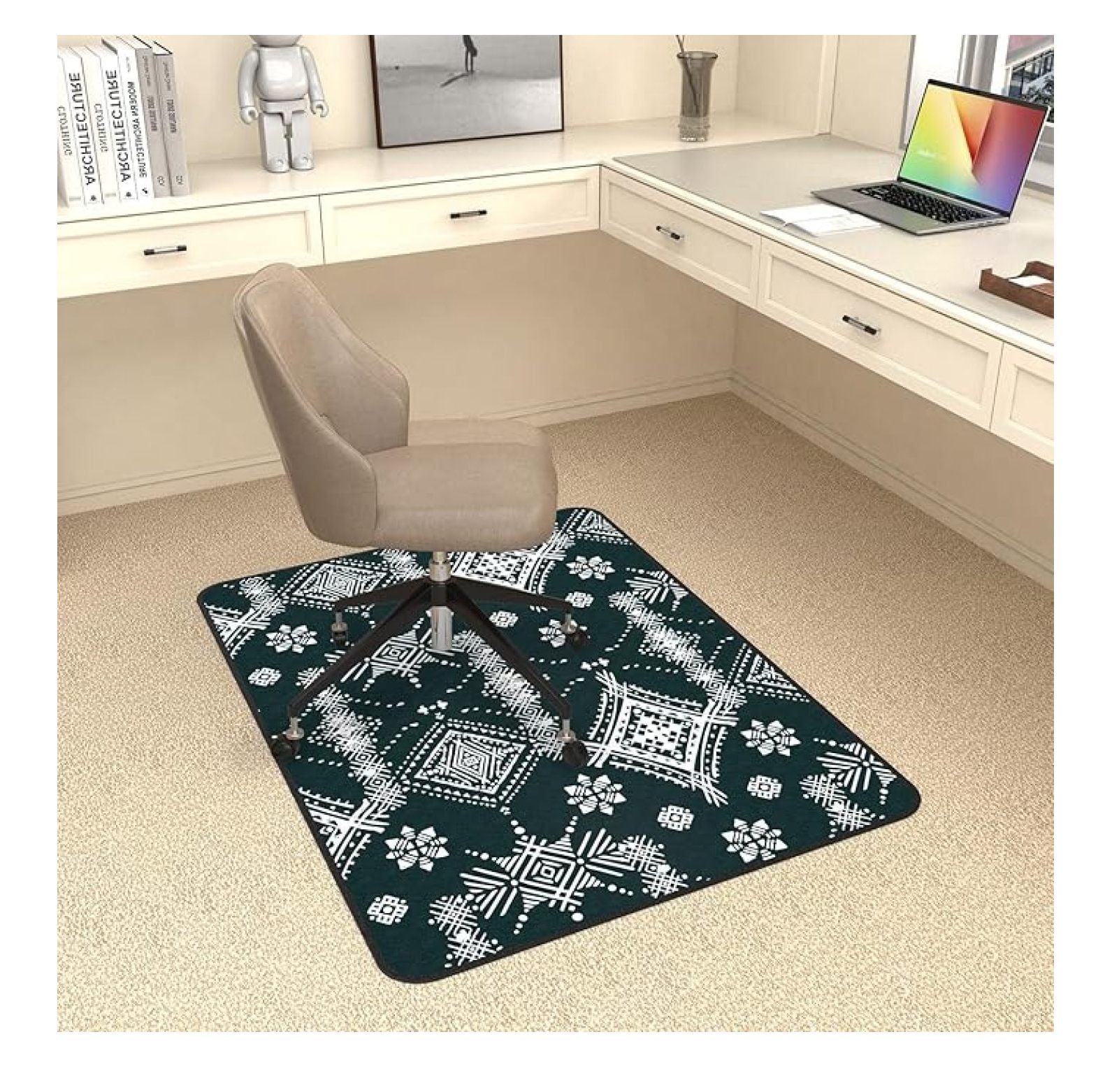 Office Chair Mat for Carpet and Hardwood, 48 x 36 Inch Heavy Duty ...