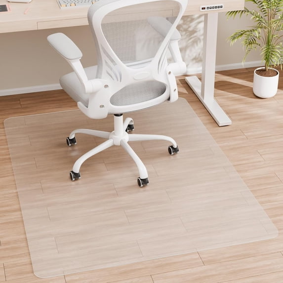 Office Chair Mat for Hardwood Floor, 1/8" Thick 53"x 45" Clear Hard ...