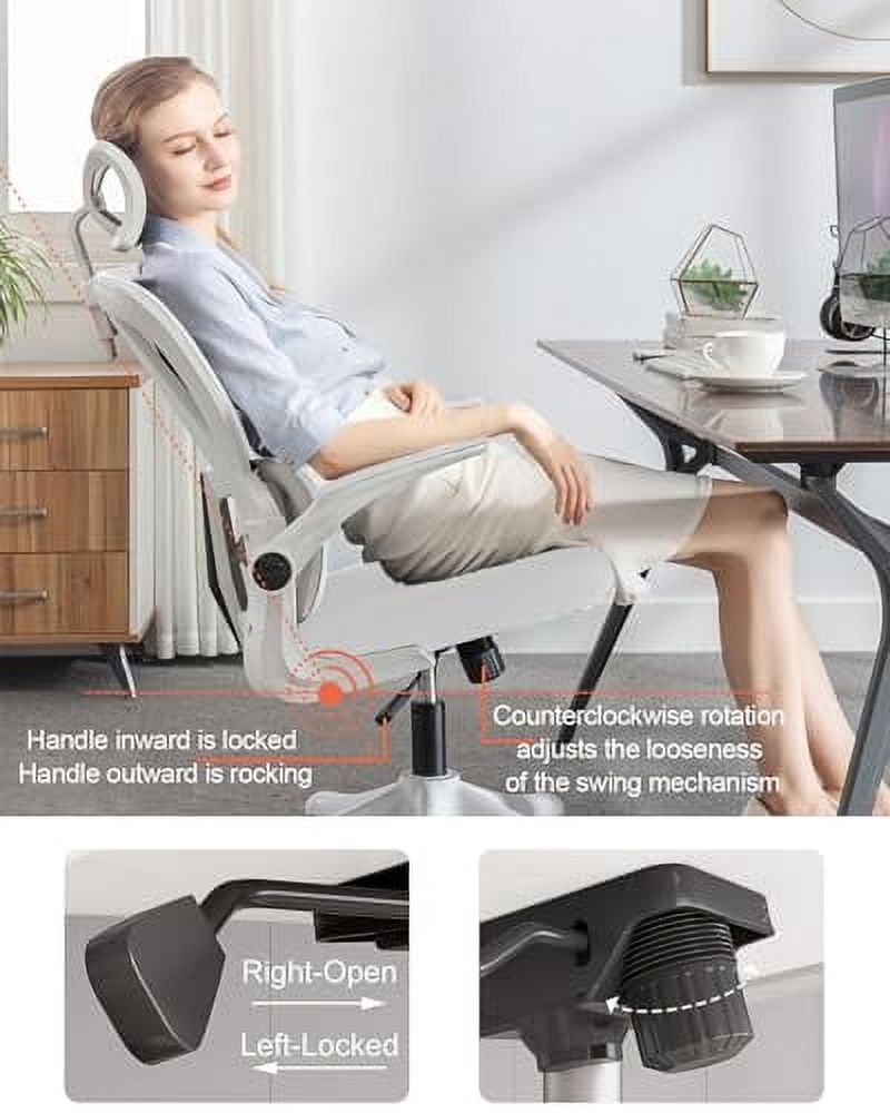 Office Chair Mesh Desk Chair, Ergonomic High-Back Rolling Gaming Work ...