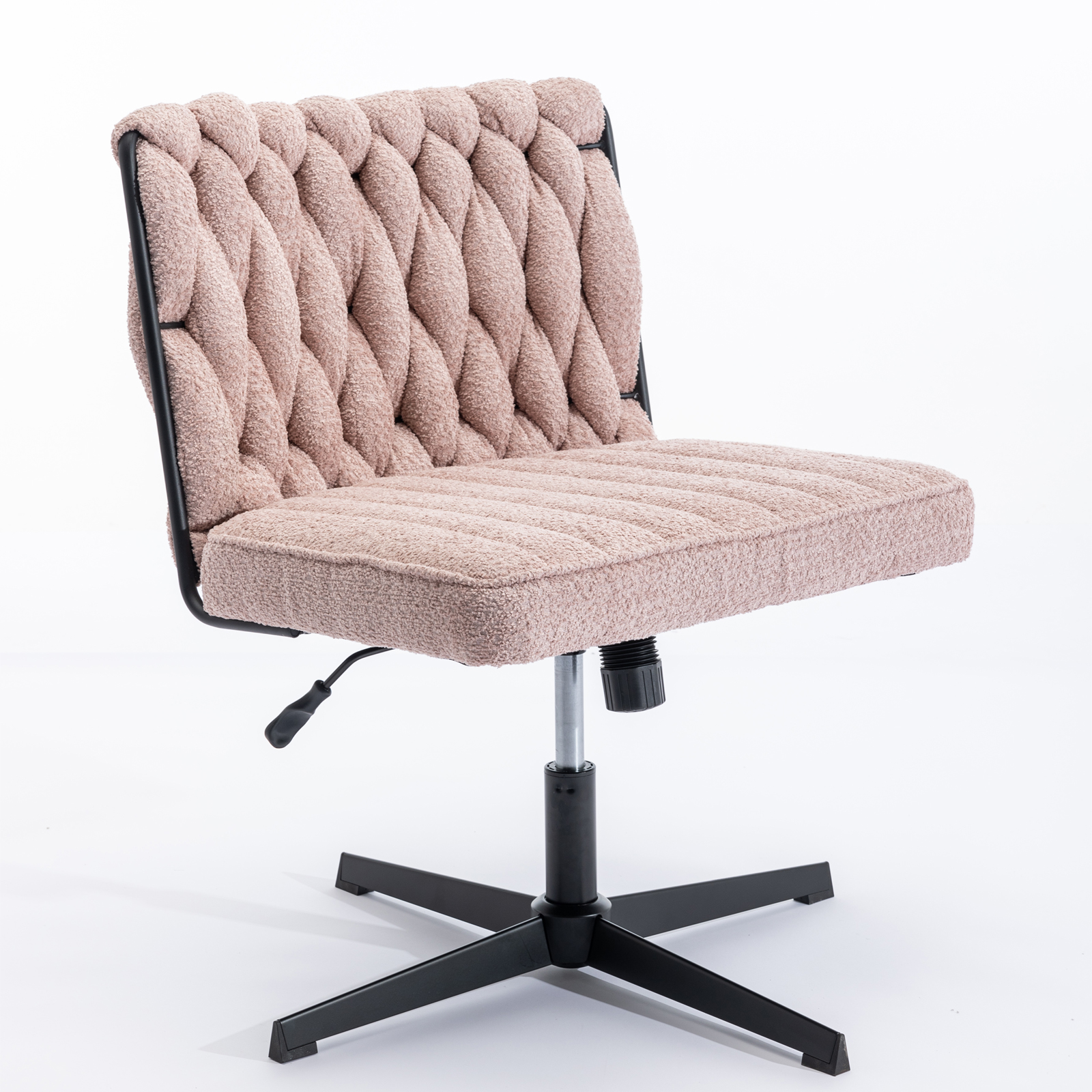 Office Chair No Wheels, Swivel Adjustable Home Office Desk Chairs Cross ...