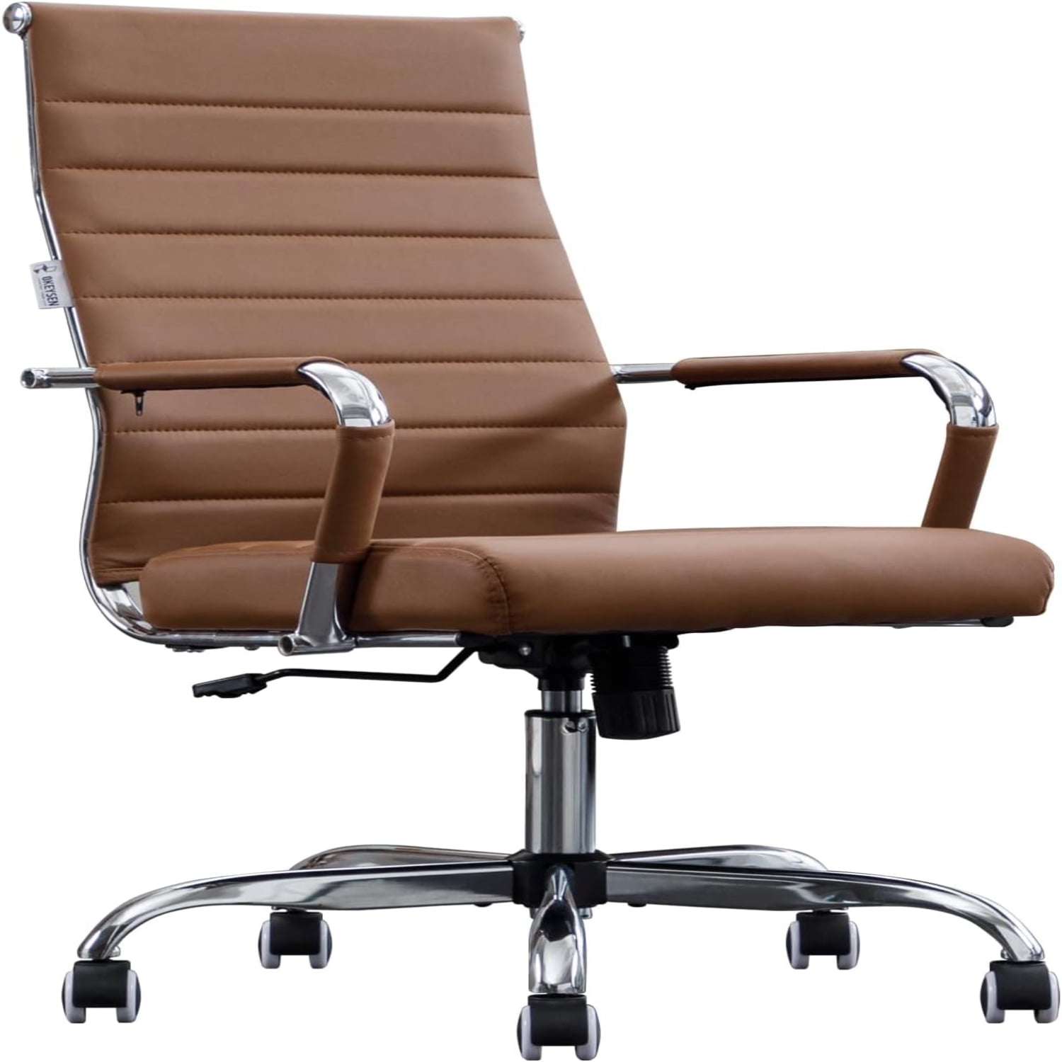 Office Chair Ribbed Modern Leather Conference Room Chairs Ergonomic ...
