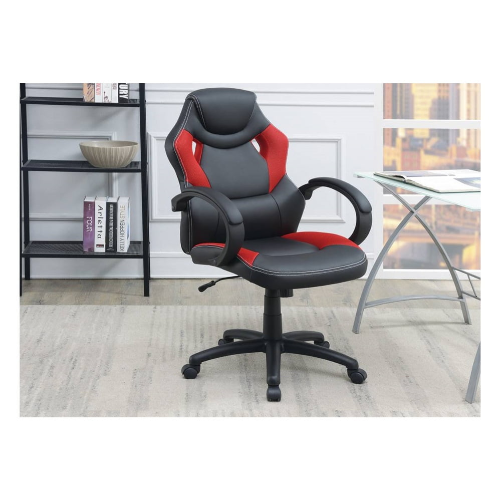 Office Chair Upholstered 1pc Cushioned Comfort Chair Relax Gaming ...