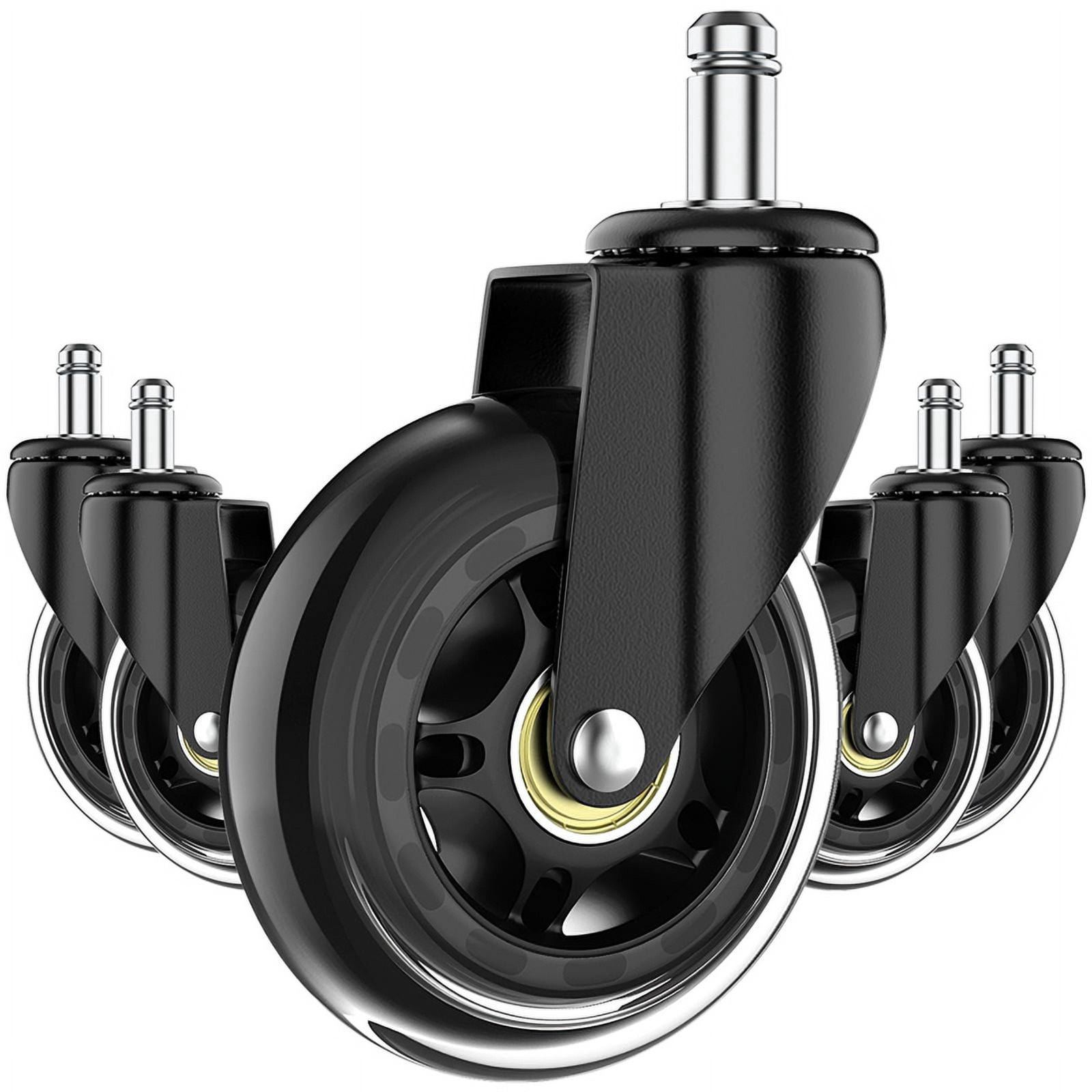 Office Chair Wheels, 3Inch Replacement Soft Mute Desk Caster Wheels for ...