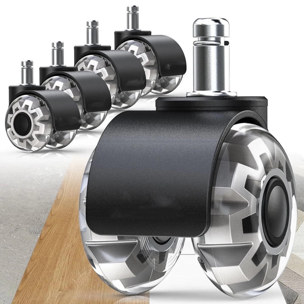 Office Chair Wheels Replacement Casters,5Pack 2inch Heavy Duty Rubber ...