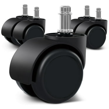 WEN 3-Inch Polyurethane Replacement Office Chair Swivel Caster Wheels ...