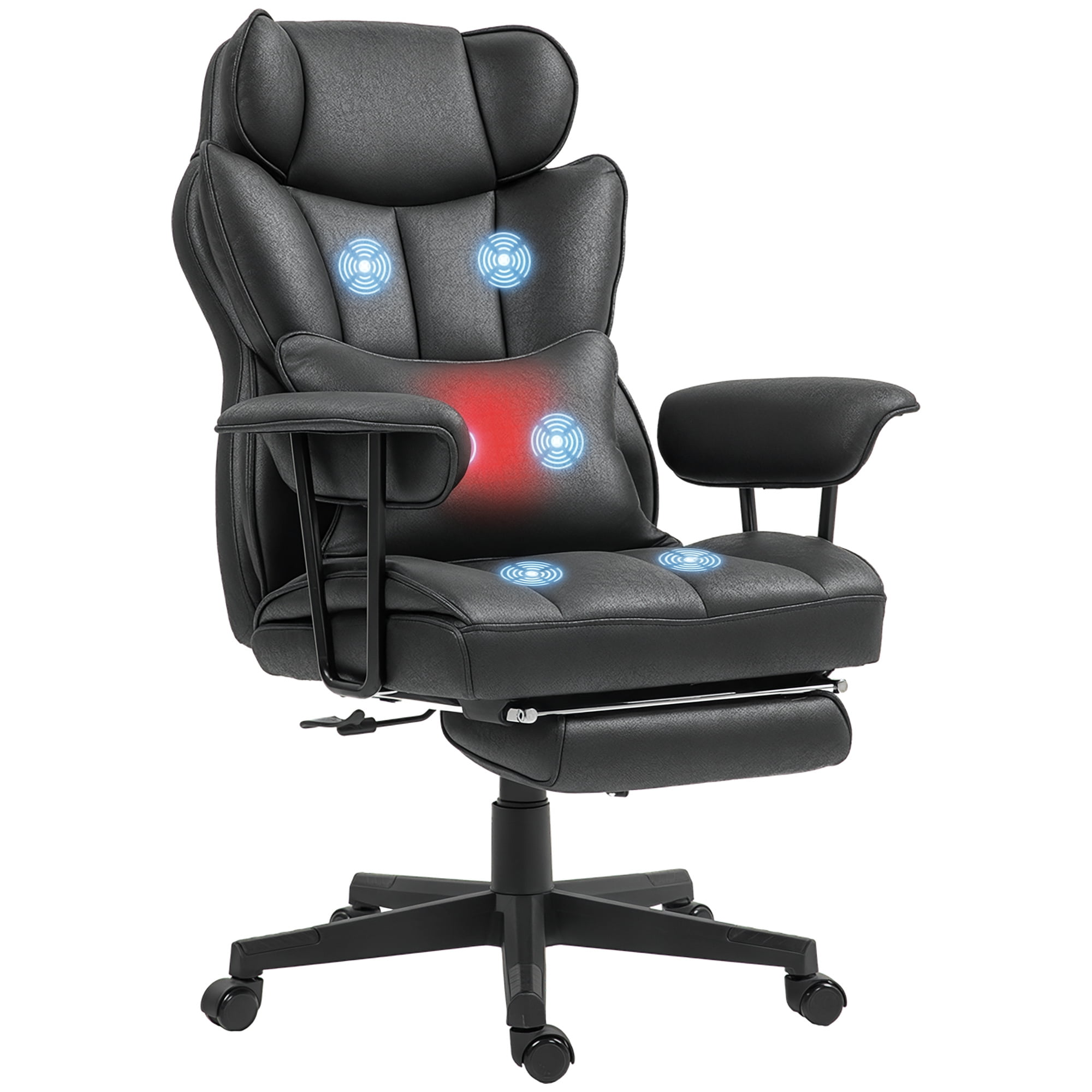 Office Chairs HOMCOM Massage Executive Office Chair with 6 Vibration ...
