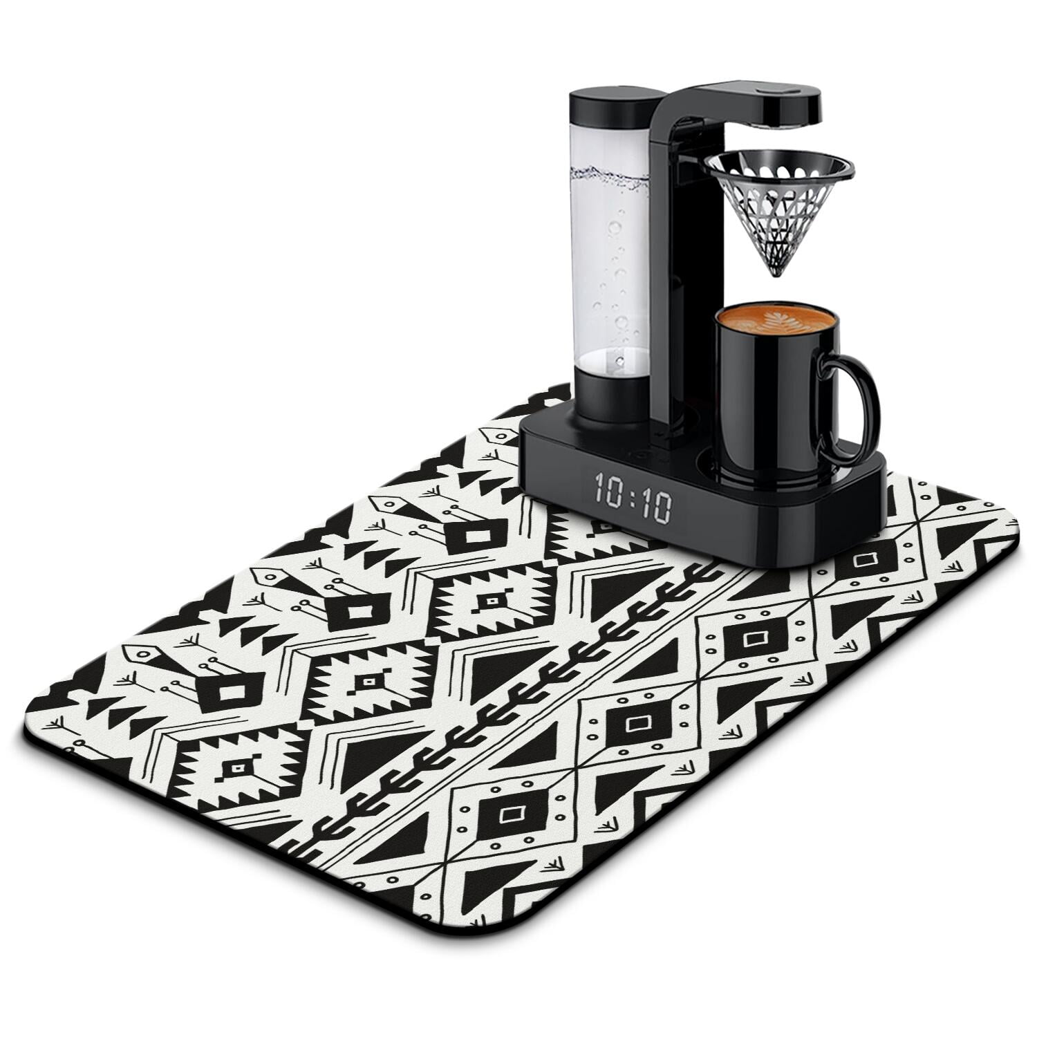 Office Coffee Station Mat - Quick-Absorb 4-Layer Design with Slip ...