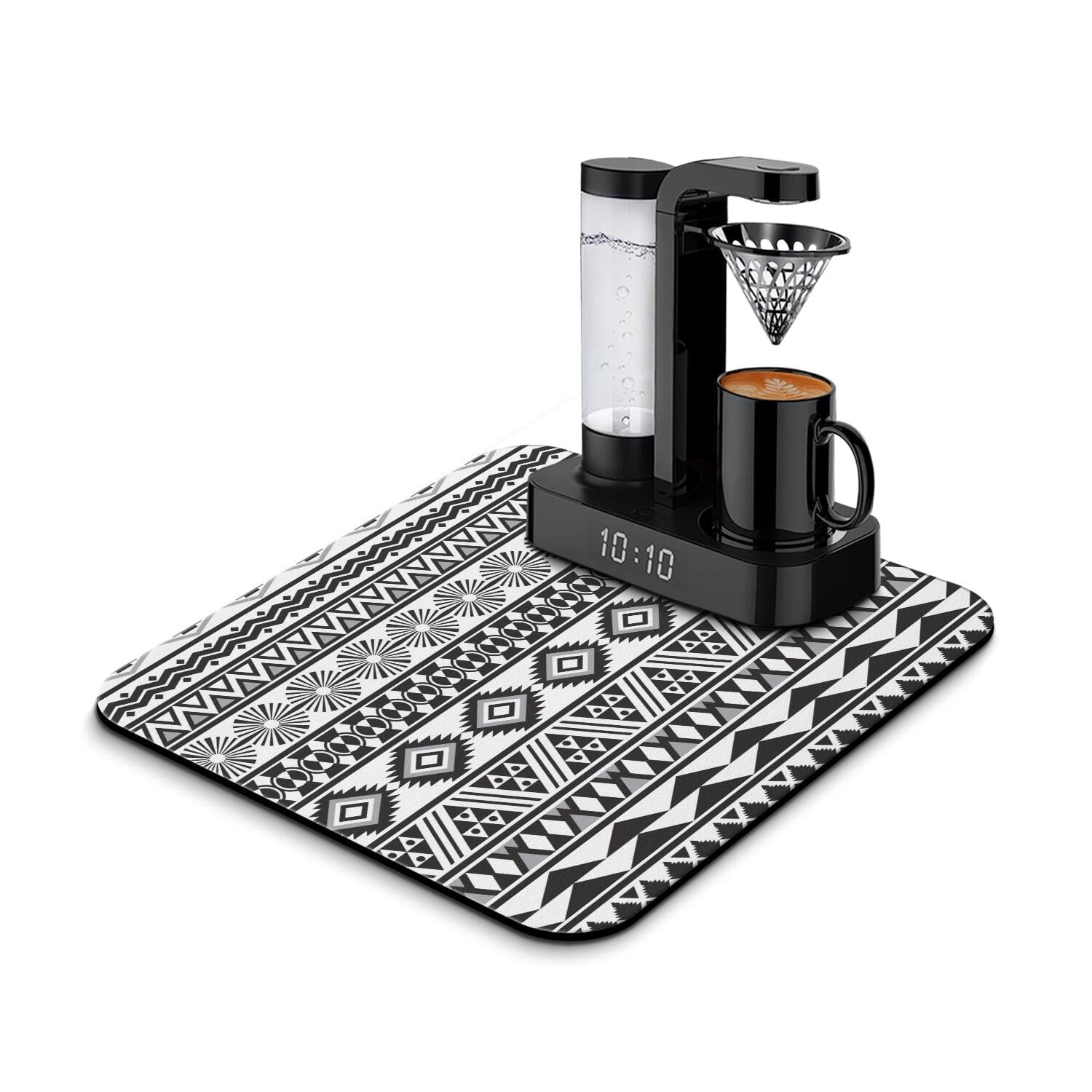 Office Coffee Station Mat - Quick-Absorb 4-Layer Design with Slip ...