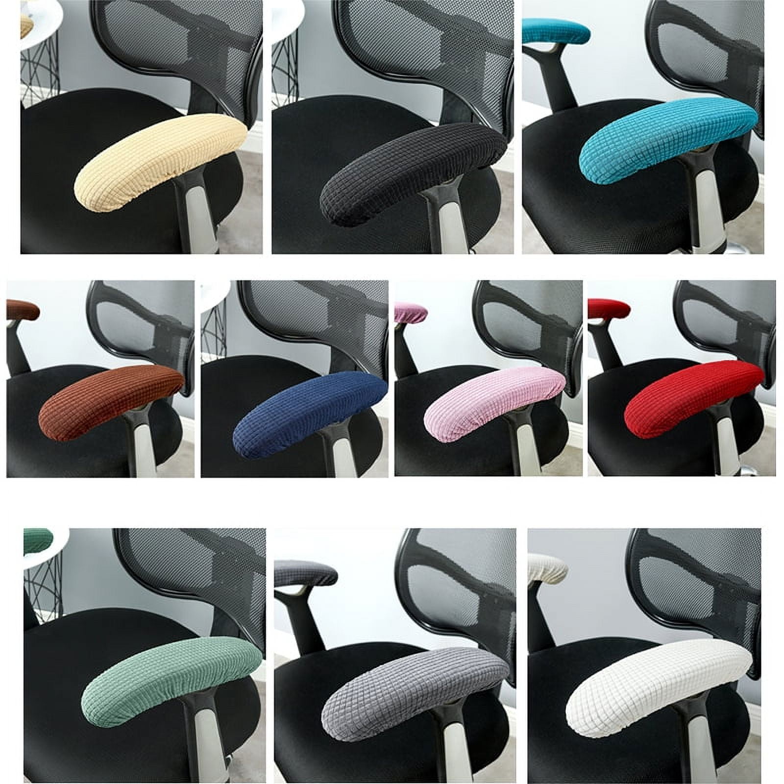 Office Computer Chair Arm Armrest Slipcovers Covers Pads Flexible 2pcs ...