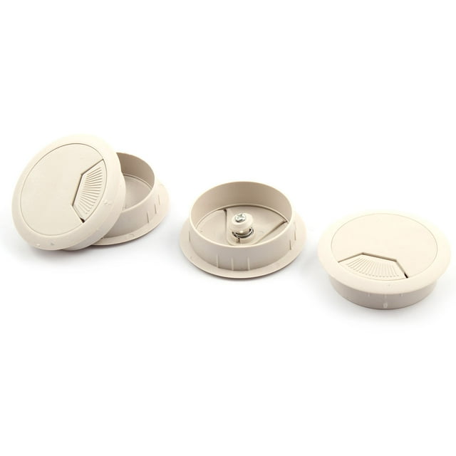 Office Computer Desk Plastic Cable Hole Cover Grommets Gray 50mm ...