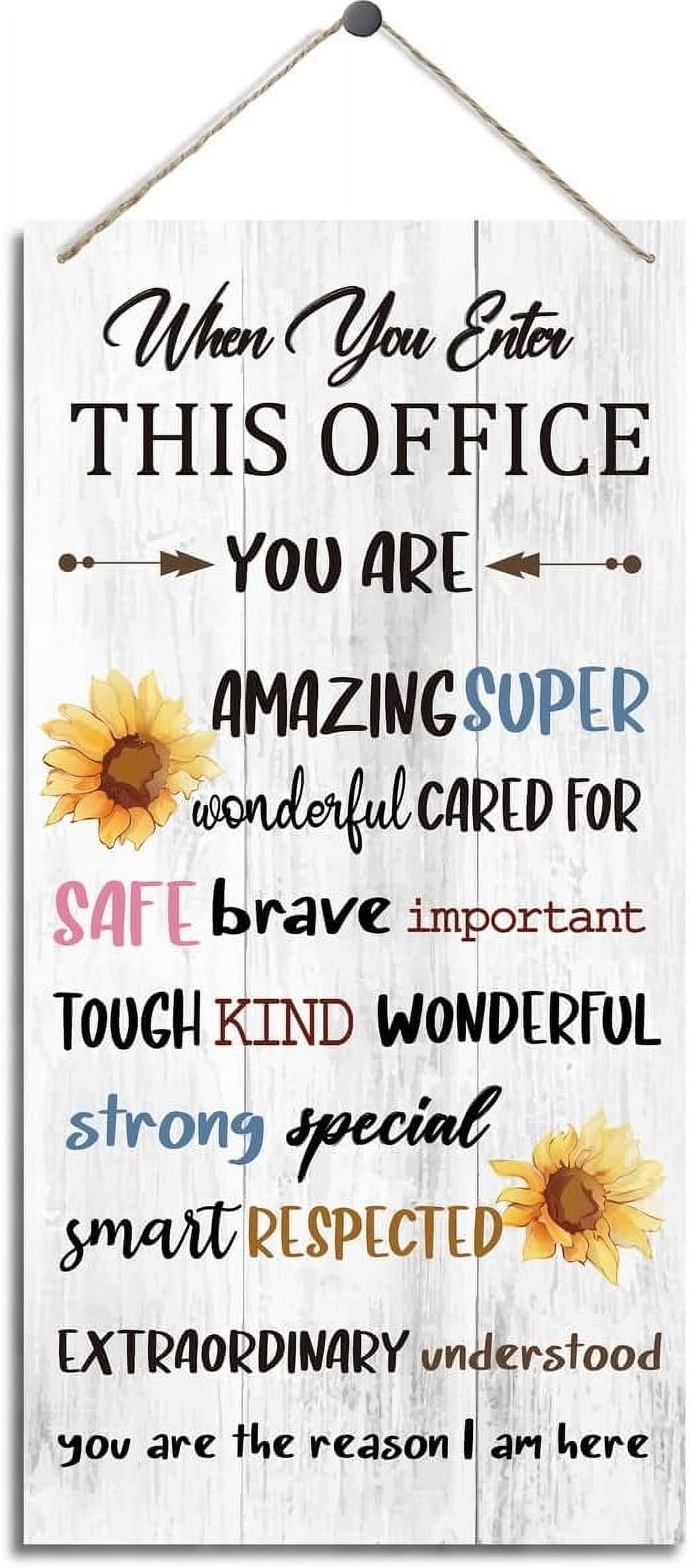 Office Decor Signs, Inspirational Wall Sign Decor for Therapist Office ...