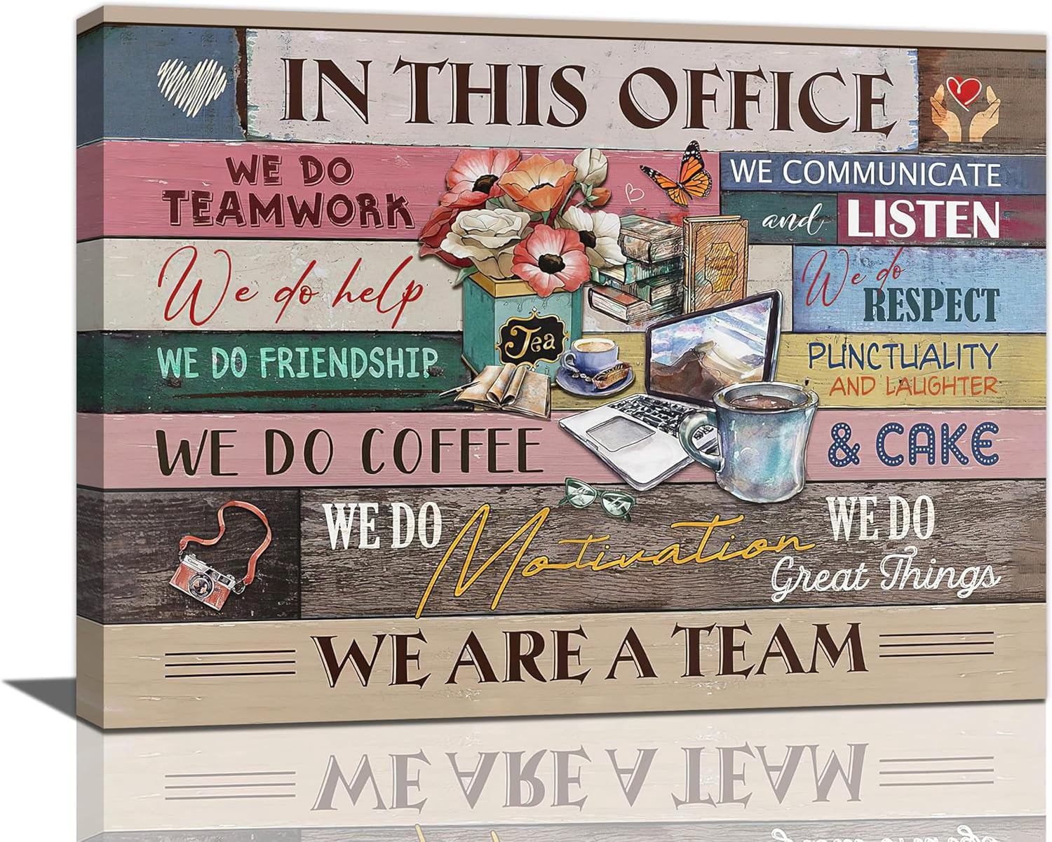 In This Office Decor Wall Art Teamwork Inspirational Motivational ...
