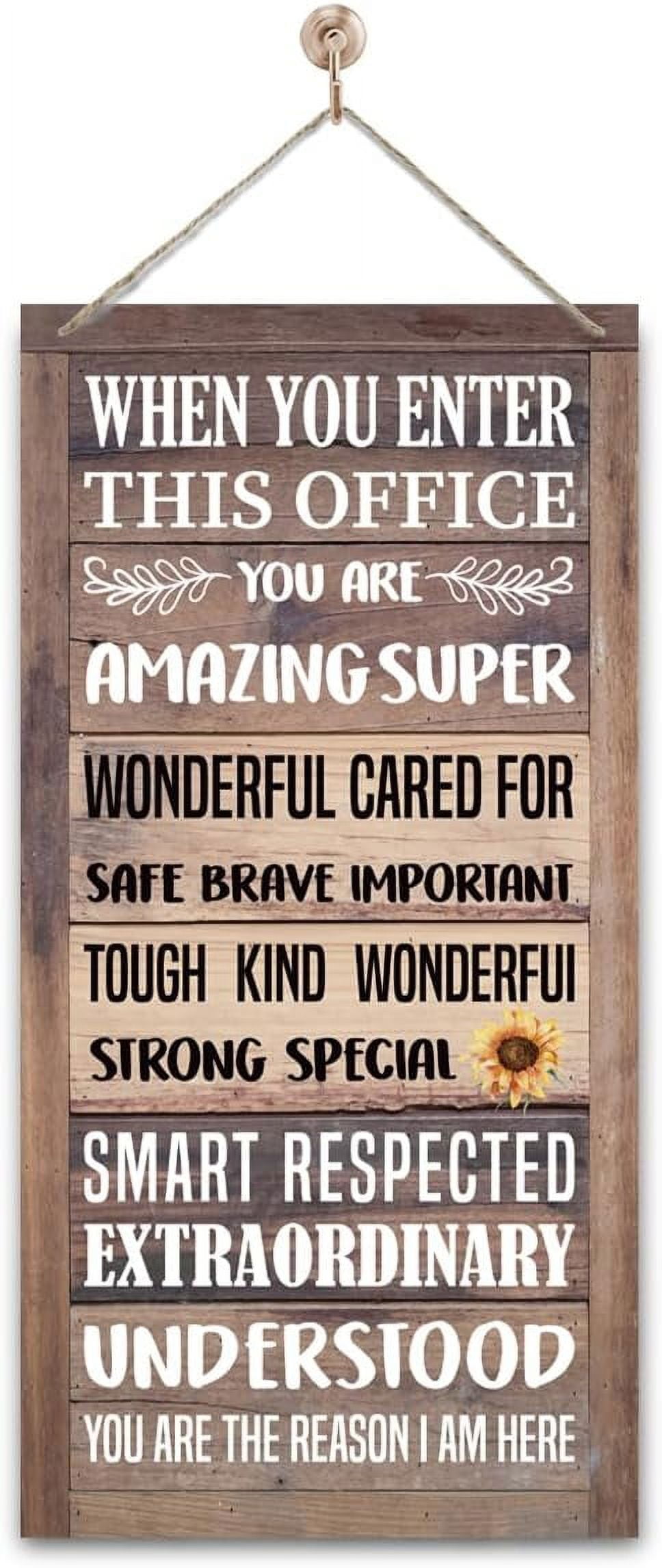 Office Decor, Office Welcome Sign, Decorative Wall Plaque, Rustic Door ...