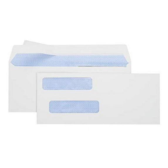 Office Deed 500 #8 Double Window Check Envelopes SELF SEAL , Adhesive ...