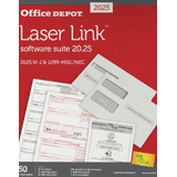 Office Depot 2025 Laser Link Tax Software Suite for W-2 & 1099-MISC/NEC ...