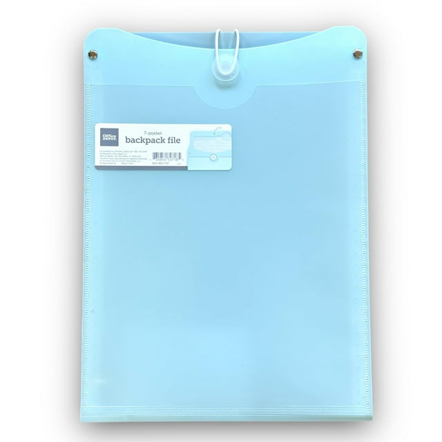 Office Depot Brand 7-Pocket Expanding Backpack File, Letter Size, Light ...