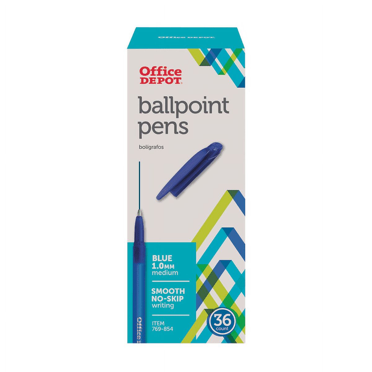 Office Depot® Brand Ballpoint Stick Pens, Medium Point, 1.0 mm, Blue ...